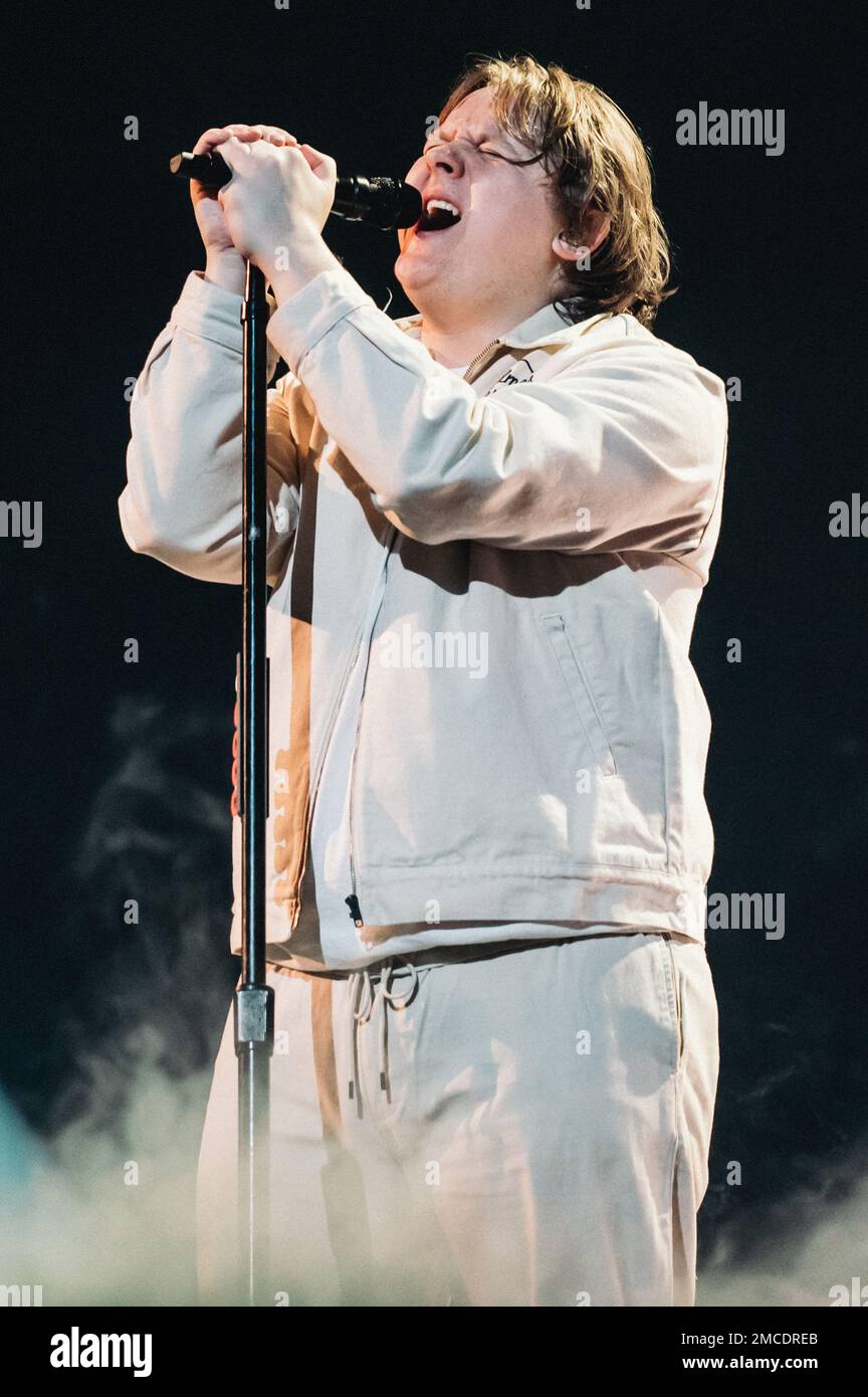 Newcastle, UK. 21st Jan 2023. 21st January 2023: Lewis Capaldi performs ...