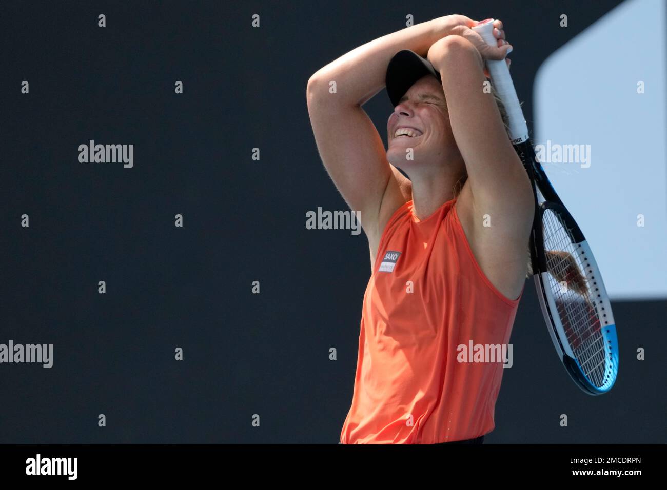 Maddison Inglis of Australia reacts after defeating Leylah Fernandez of ...