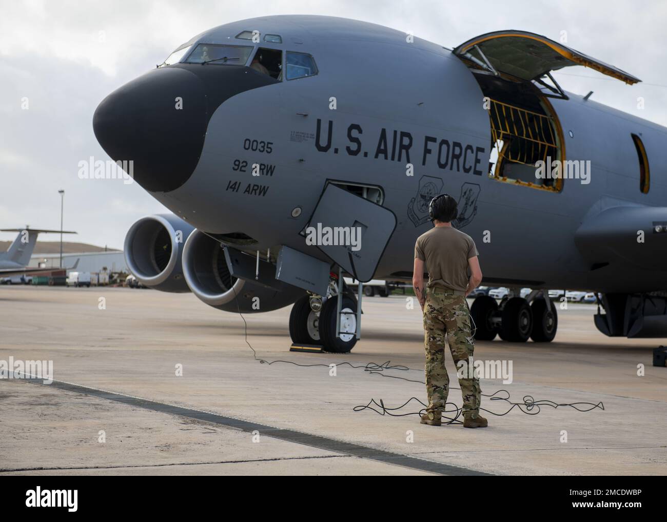 U.S. Air Force Senior Airman Blake Witzel, 92nd Aircraft Maintenance ...