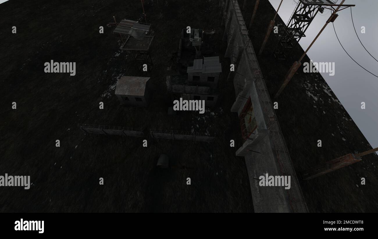 3d-illustration of a dystopian post-apocaliptic zombie wall Stock Photo ...