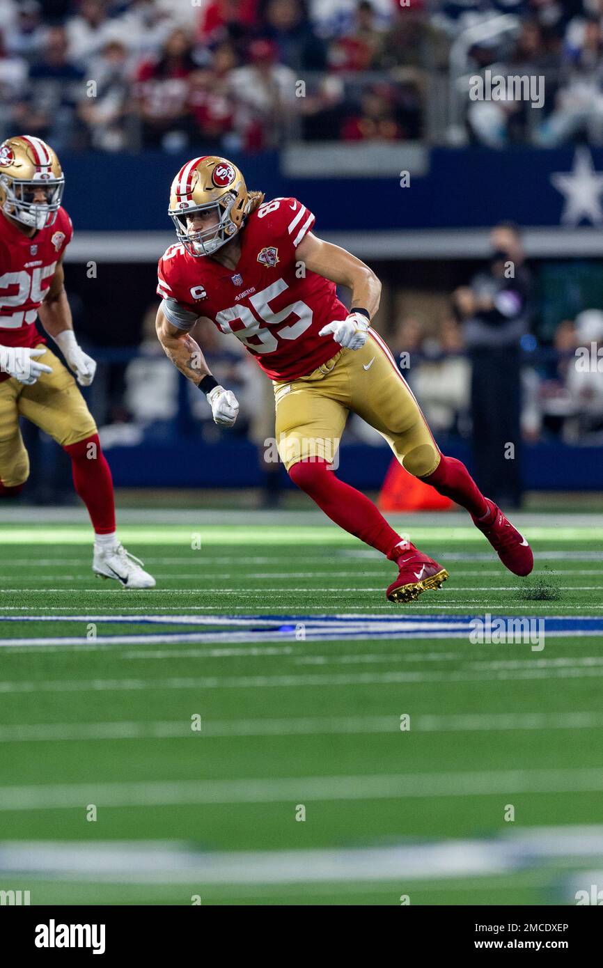 San Francisco 49ers tight end George Kittle (85) is seen during a wild ...