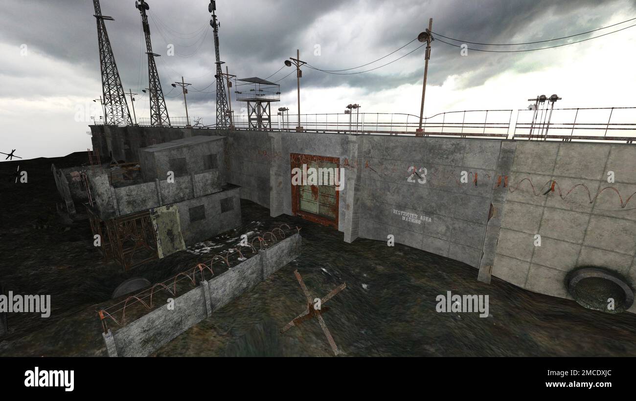 3d-illustration of a dystopian post-apocaliptic zombie wall Stock Photo ...