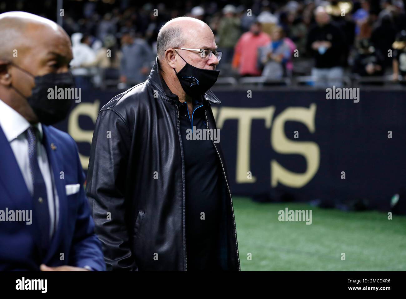 Carolina Panthers owner David Tepper is seen after an NFL football game ...