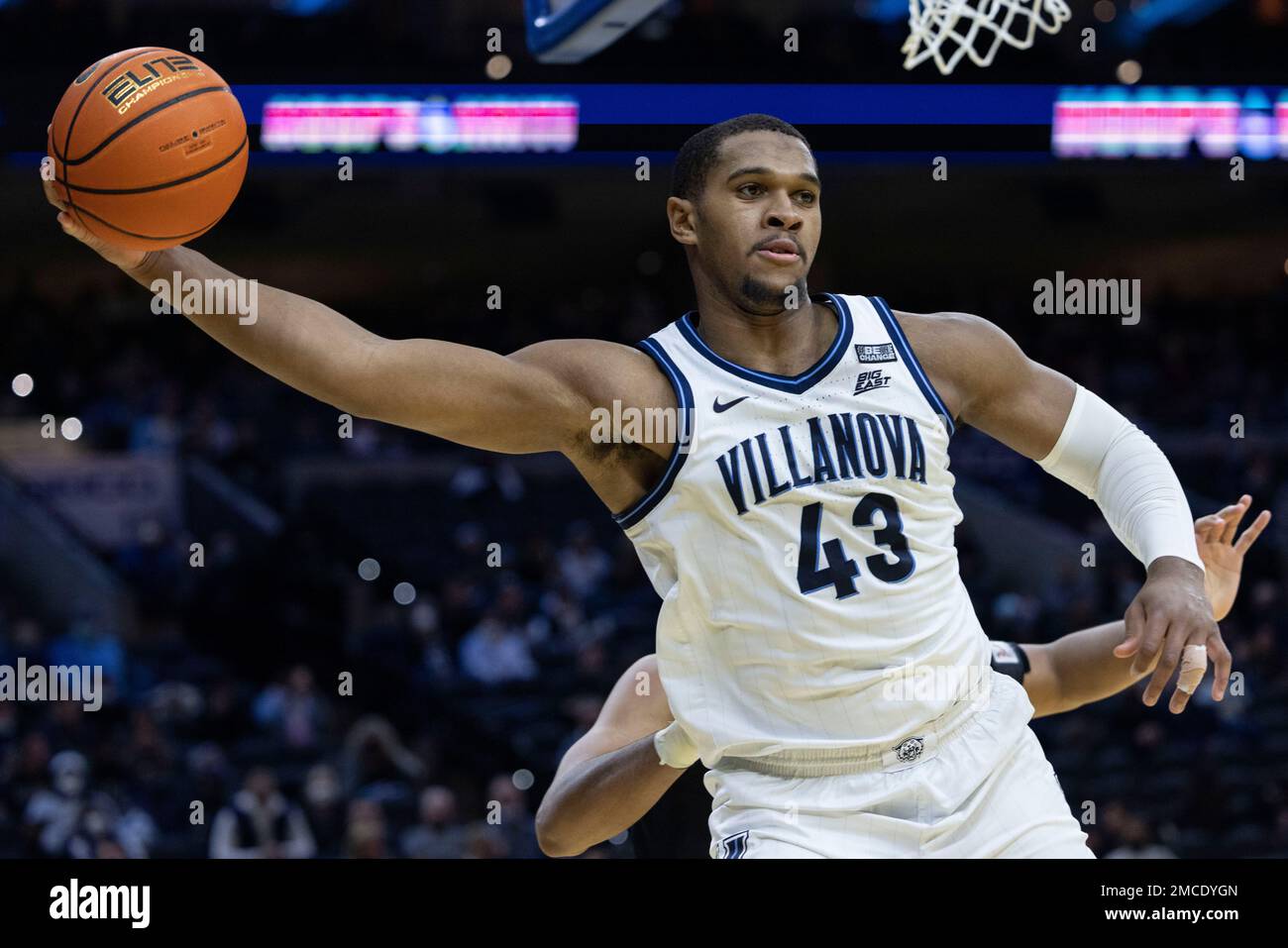 Villanova forward Eric Dixon (43) in action during an NCAA college ...