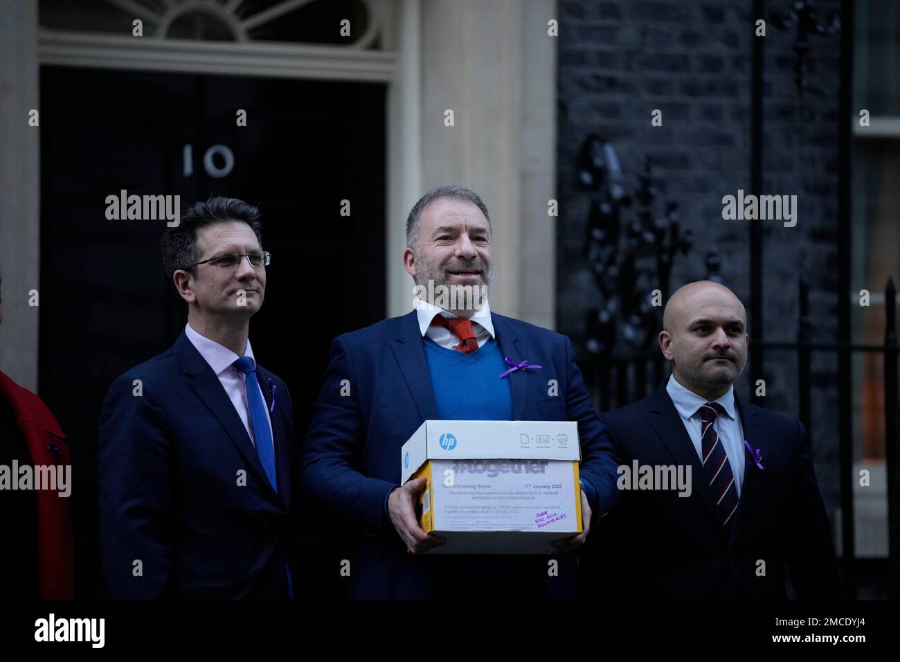 British Conservative Party Member of Parliament Steve Baker, left ...