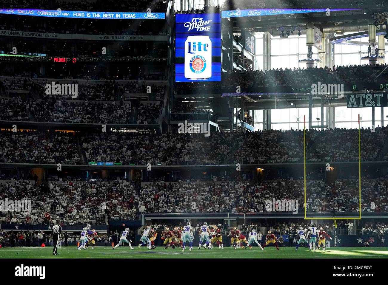 The Dallas Cowboys play the San Franciso 49ers at AT&T Stadium during ...