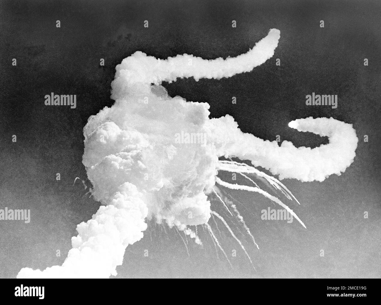 FILE - The Space Shuttle orbiter Challenger is destroyed by an ...