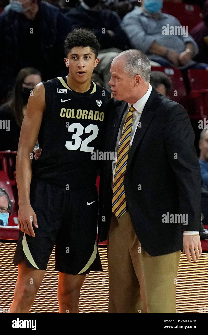Colorado head coach Tad Boyle during the first half of an NCAA college ...