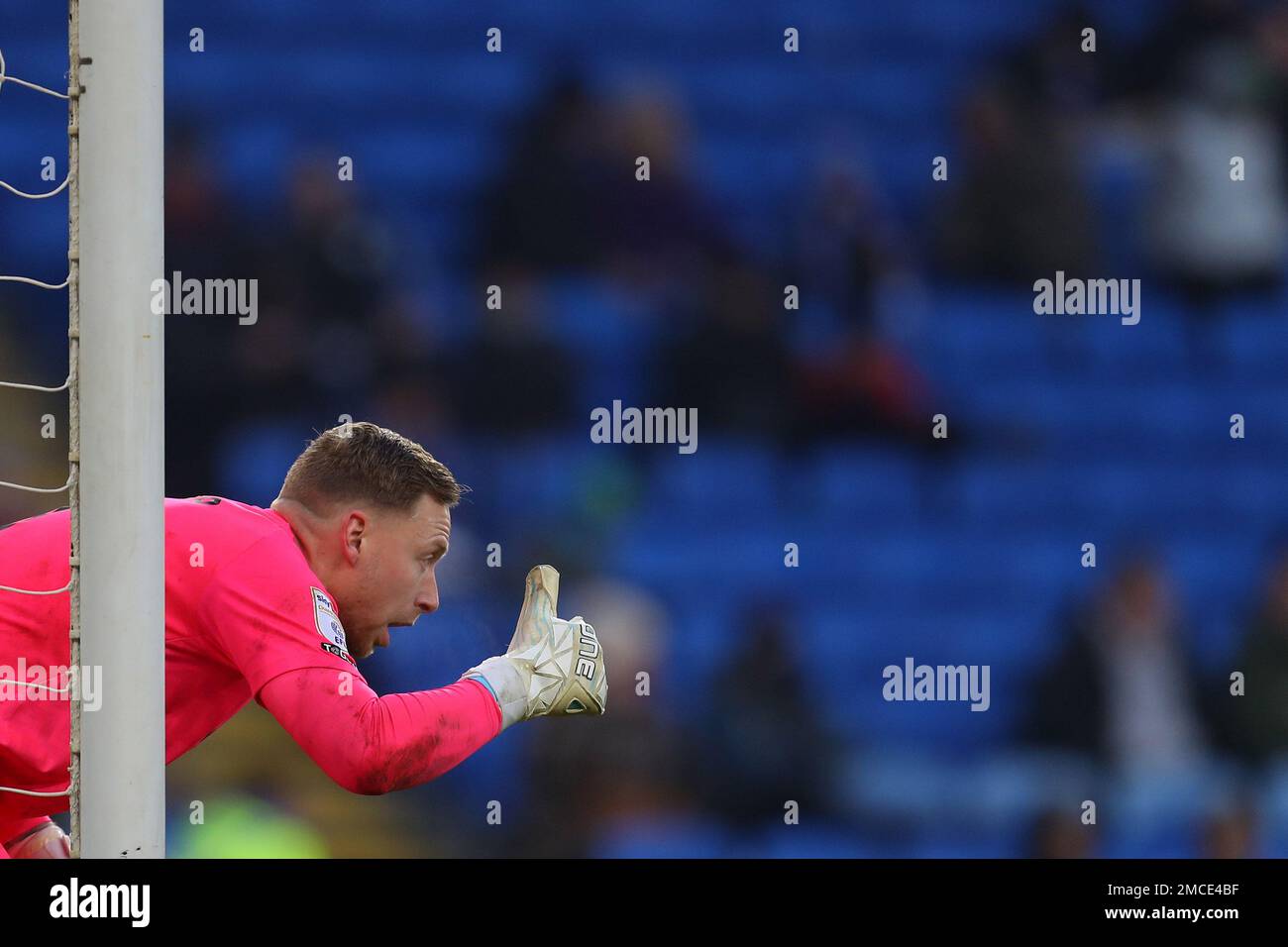 Cardiff, UK. 21st Jan, 2023. Ryan Allsop, the goalkeeper of Cardiff ...