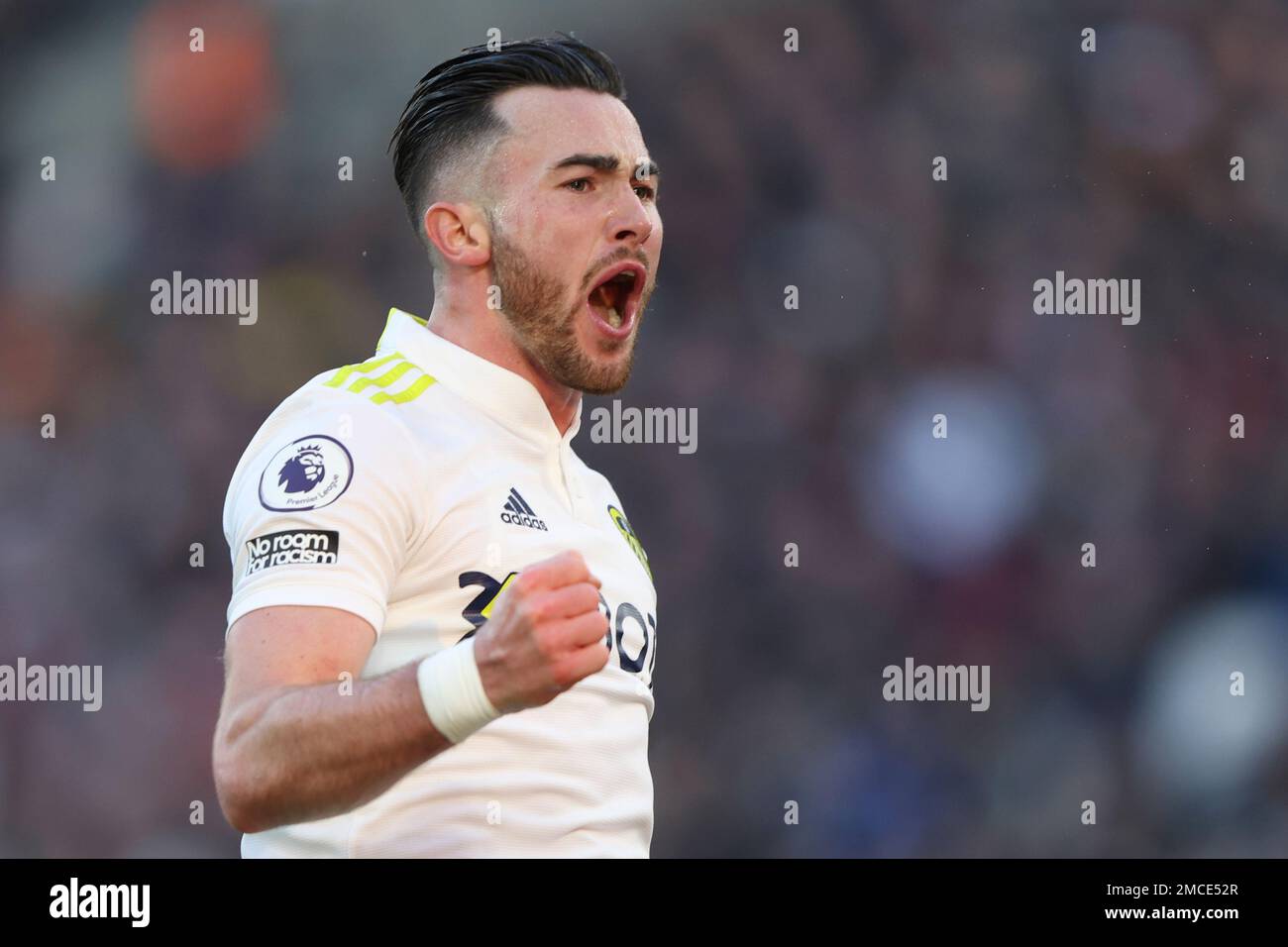 Leeds United's Jack Harrison celebrates after scoring his side's third ...