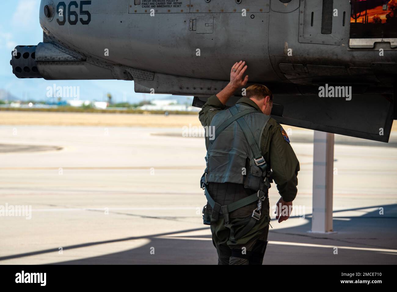 U.S. Air Force Col. Joseph Turnham, 355th Wing commander, does pre ...