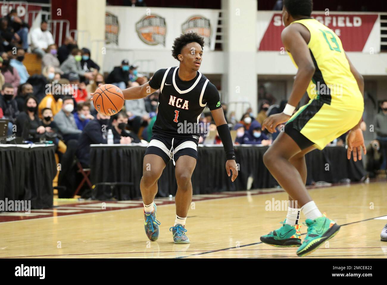 National Christian Academy's Rob Lawson #1 in action against Arizona ...