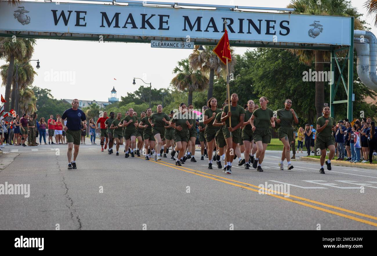 New Marines with Kilo Company, 3rd Recruit Training Battalion ...