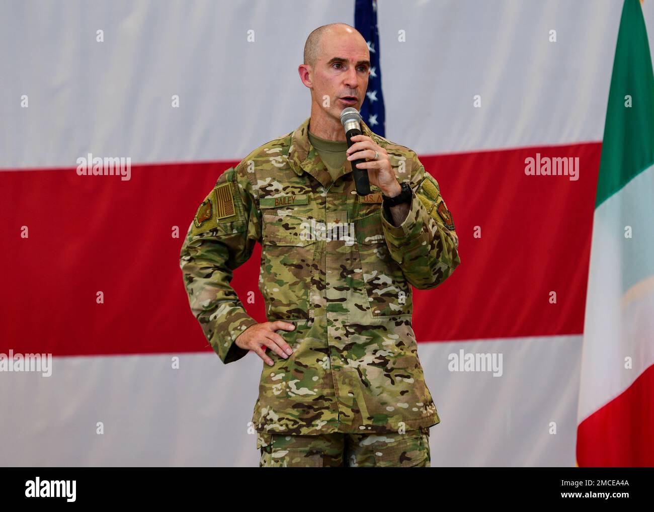 U.S. Air Force Brig. Gen. Jason Bailey, 31st Fighter Wing commander ...