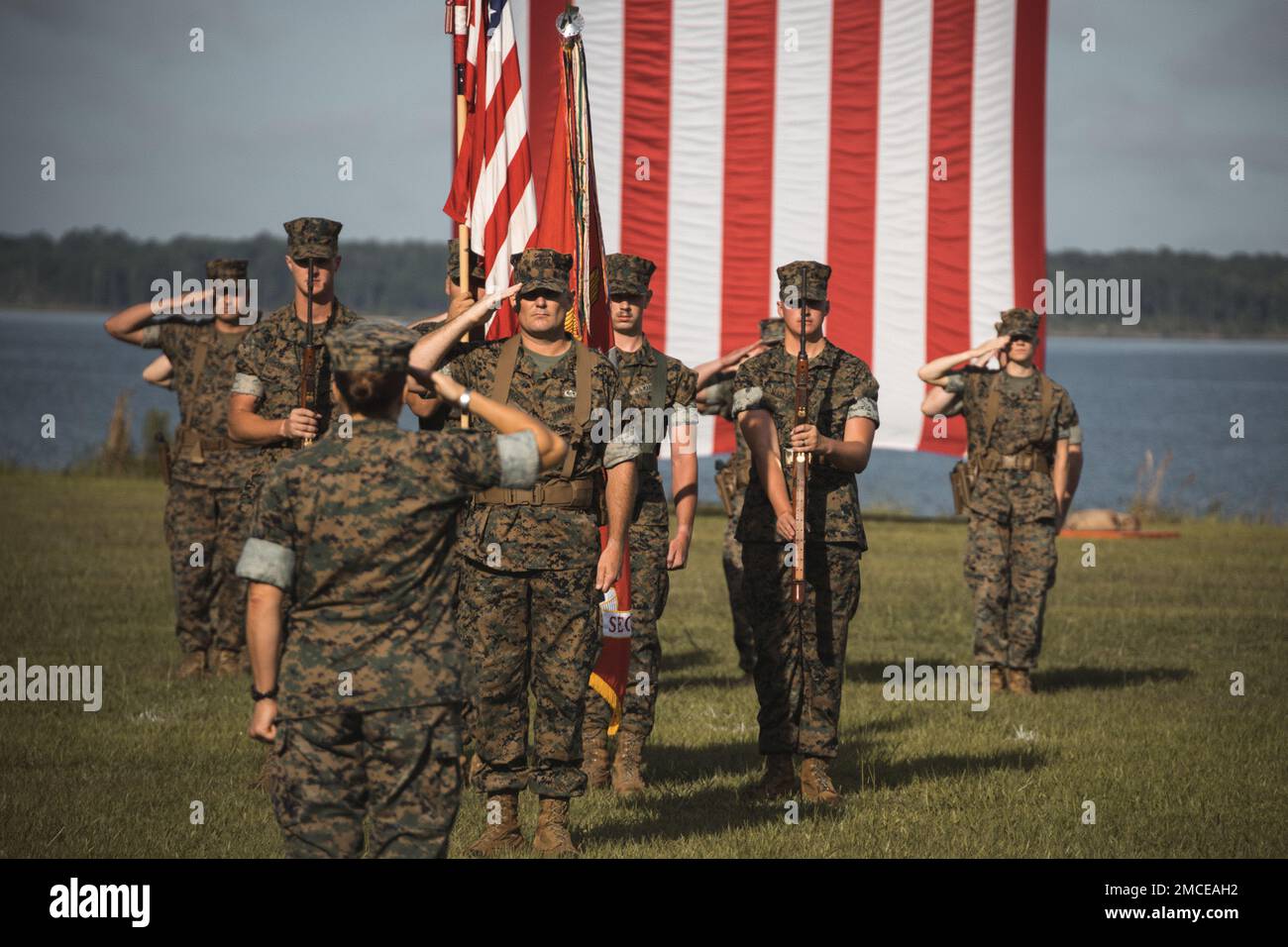 U.S. Marine Corps Lt. Col. Randall D. White, the outgoing commanding ...