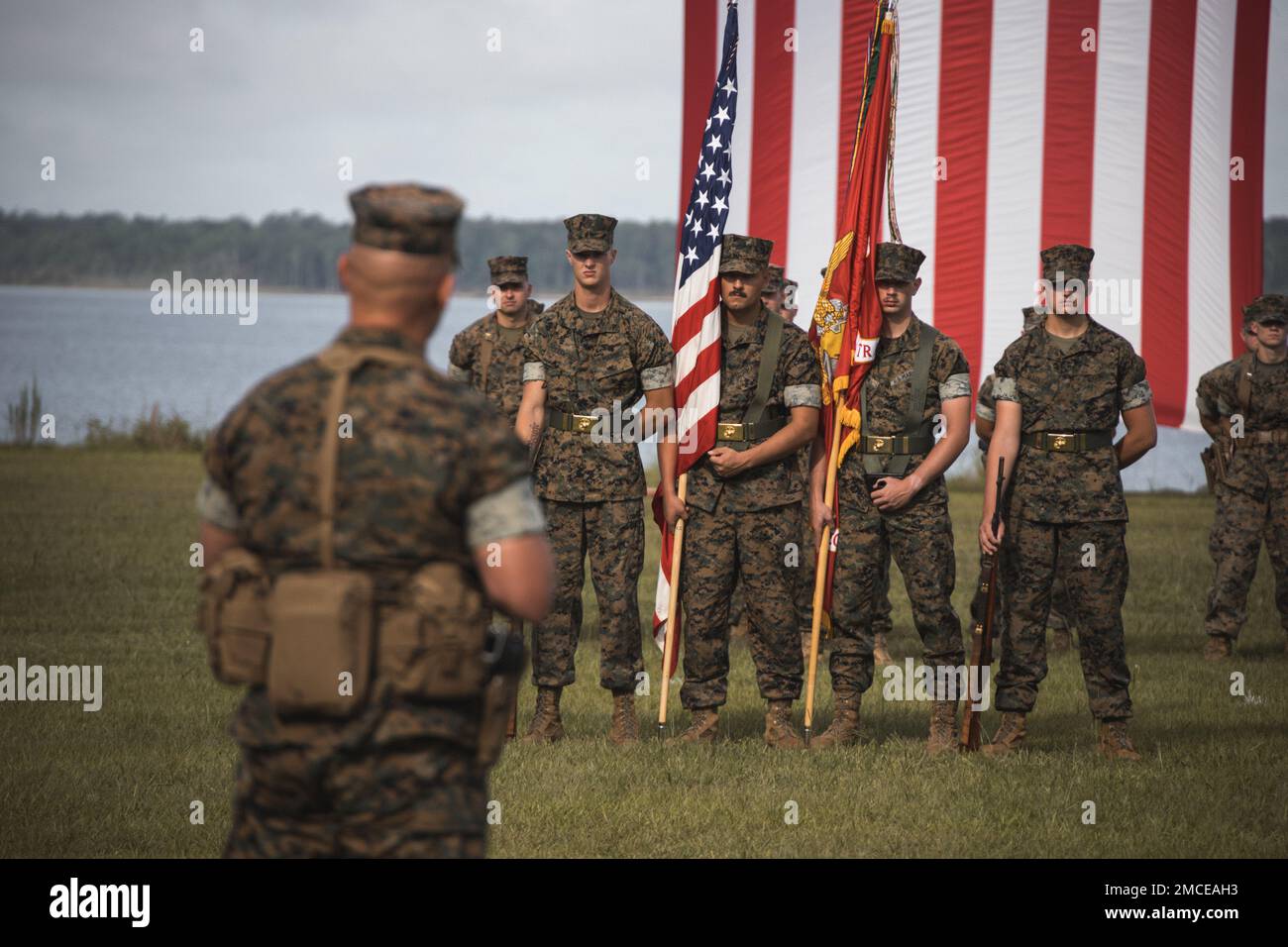 U.S. Marine Corps Lt. Col. Brian T. Everett, the incoming commanding ...