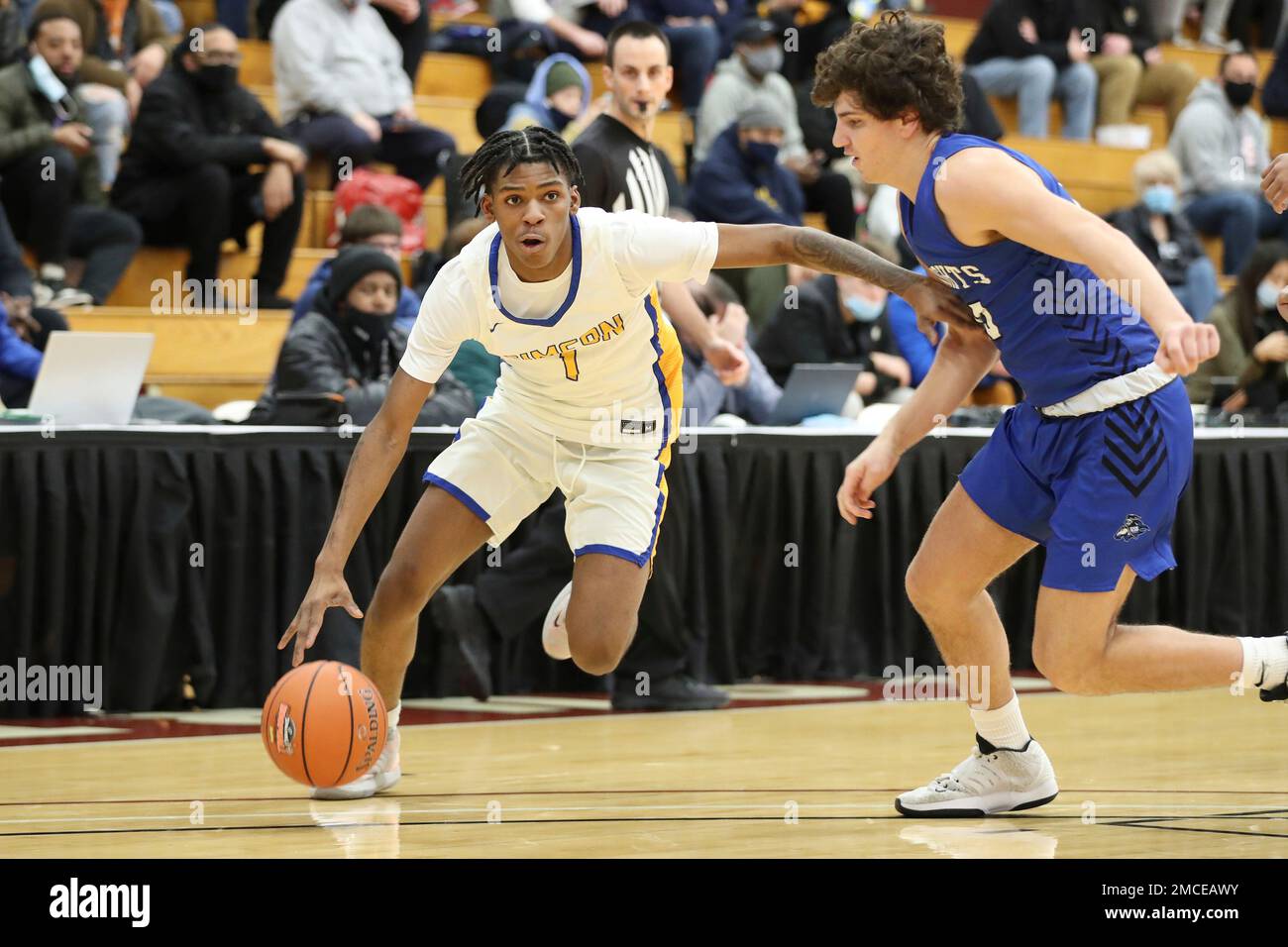 Simeon Academy's Jaylen Drane #1 in action against Gil St. Bernard ...