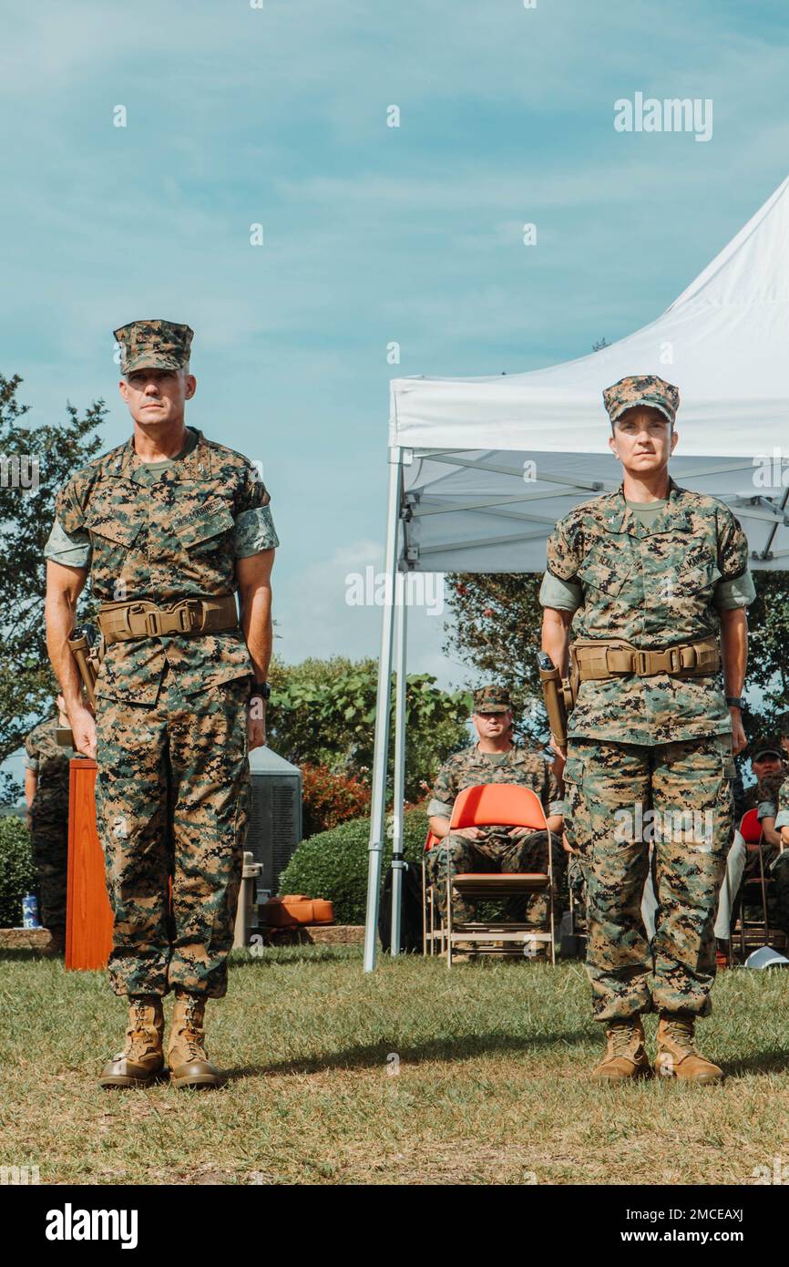 U.S. Marine Corps Col. David H. Mills, outgoing commanding officer of ...