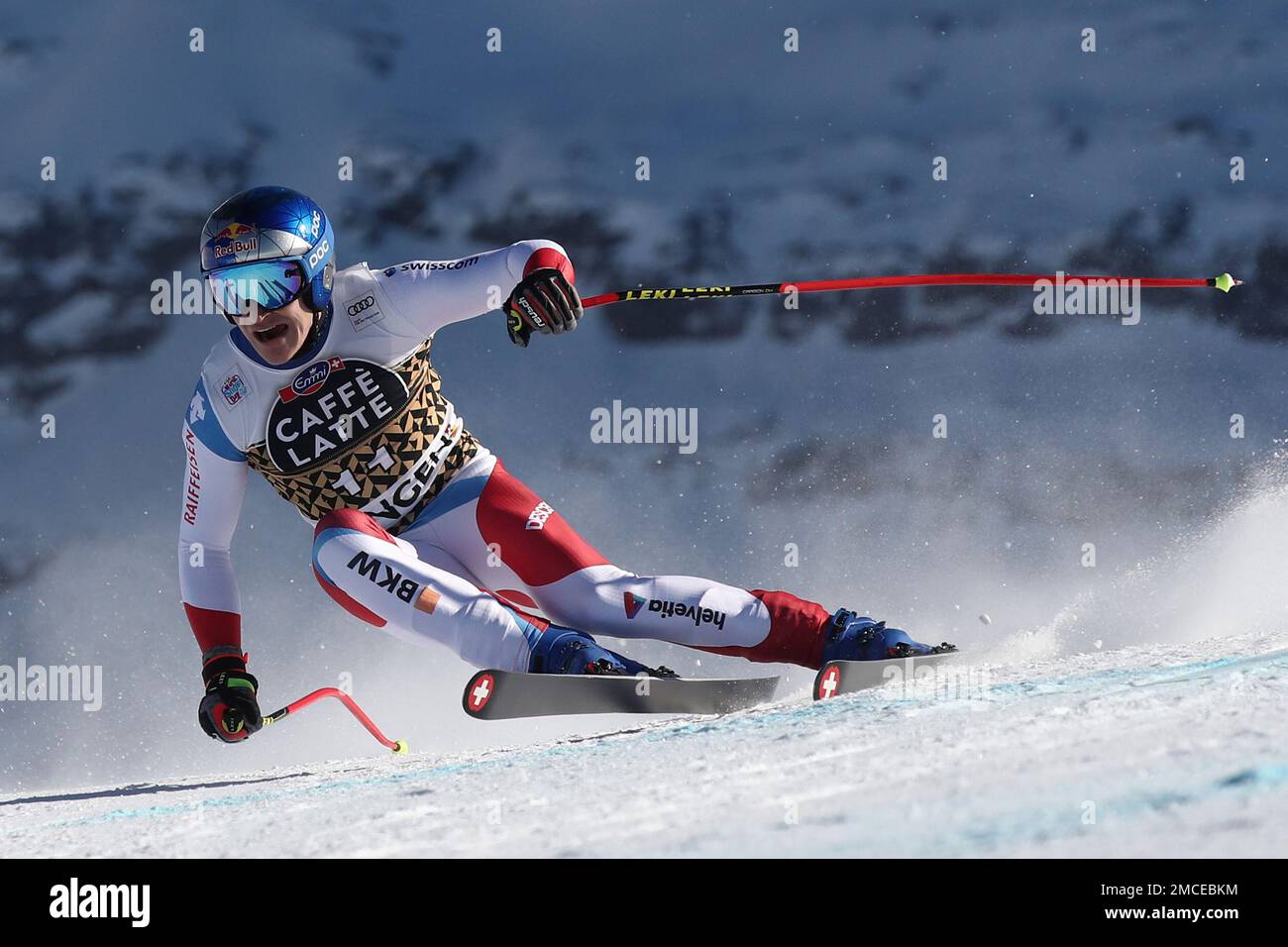 Switzerland's Marco Odermatt speeds down the course during an alpine ...