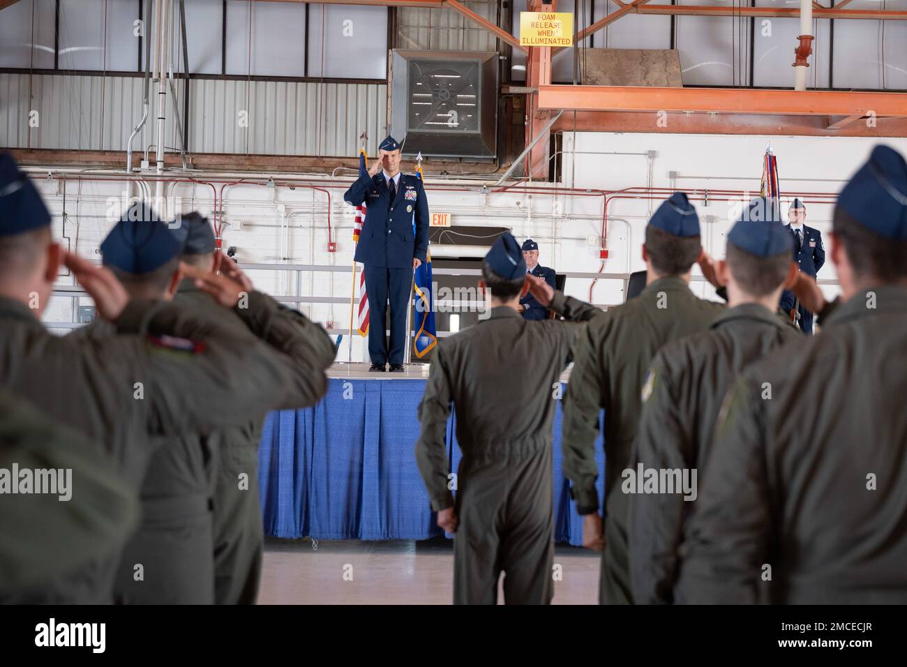 Lt. Col. John. D. Duray renders his first salute to members of the 9th ...