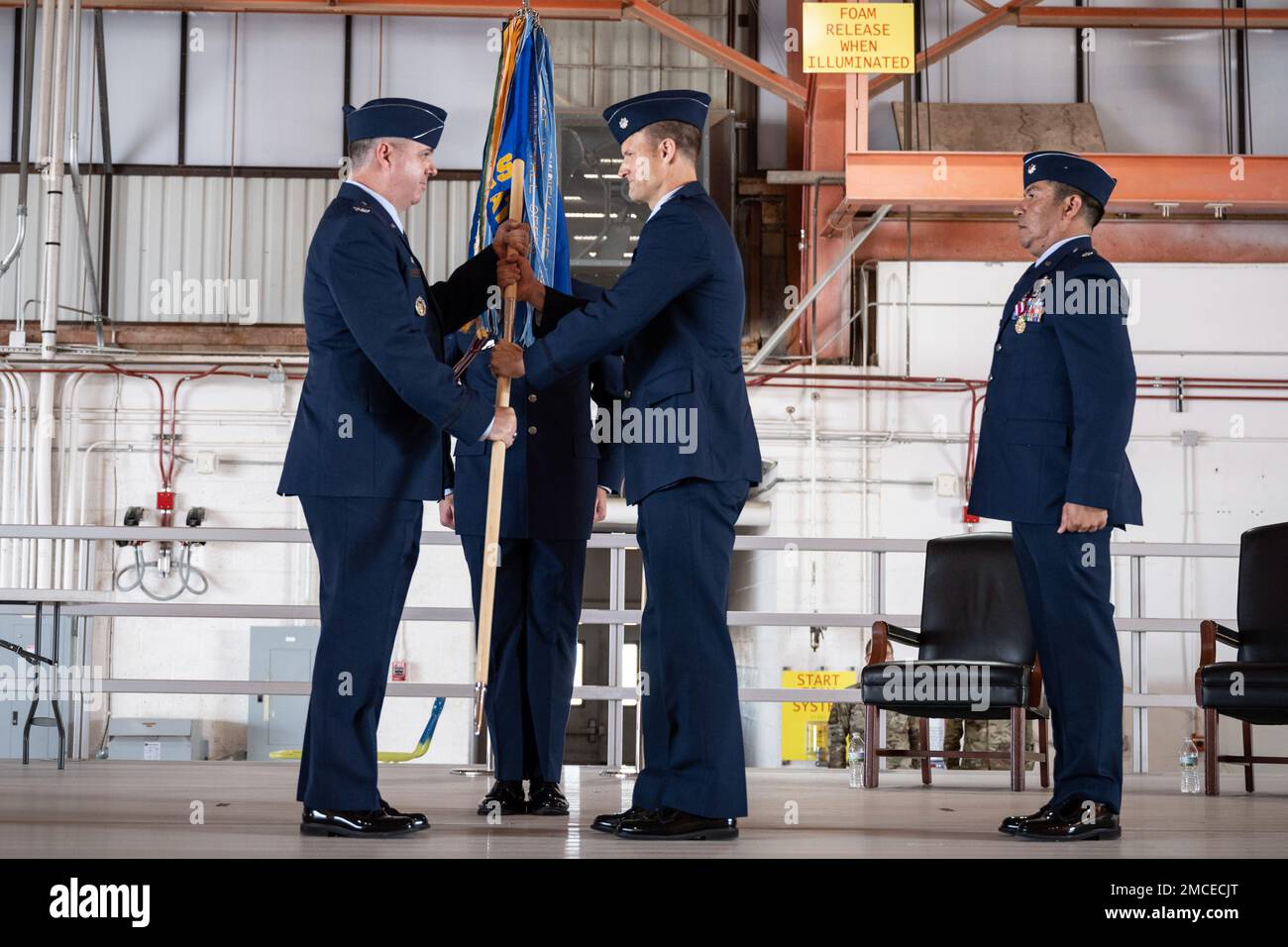 Lt. Col. John D. Duray accepts command of the 9th Attack Squadron from ...