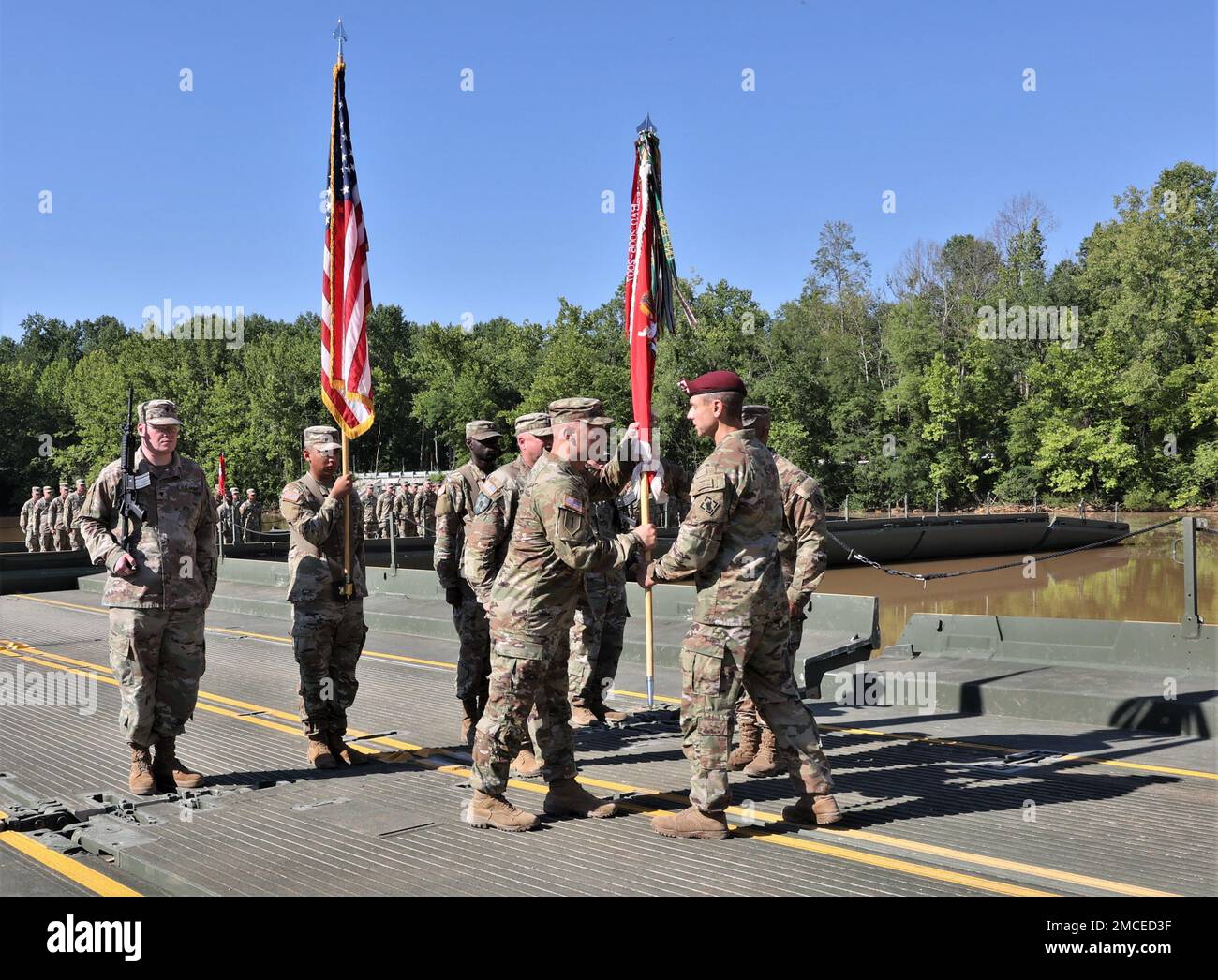 Commander of 20th Engineer Brigade, Col. Daniel Herlihy, passes the ...