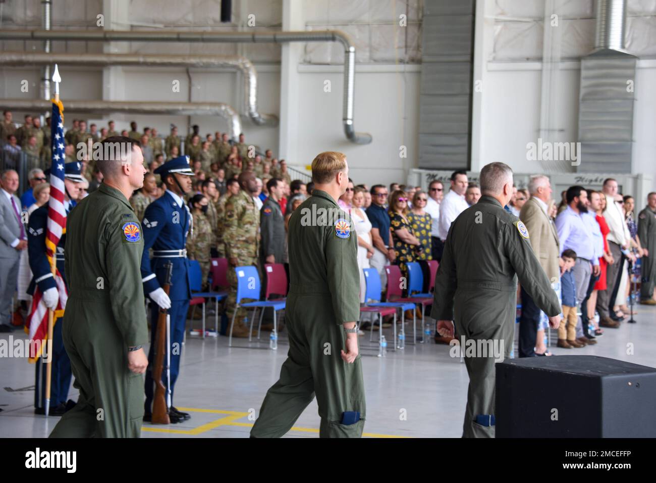The official party arrives at their change of command ceremony at Davis ...