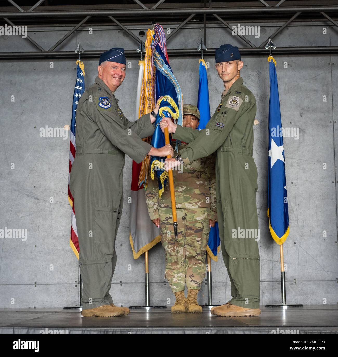 United States U.S. Air Force Lt. Gen. Ricky N. Rupp, left, U.S. Forces ...