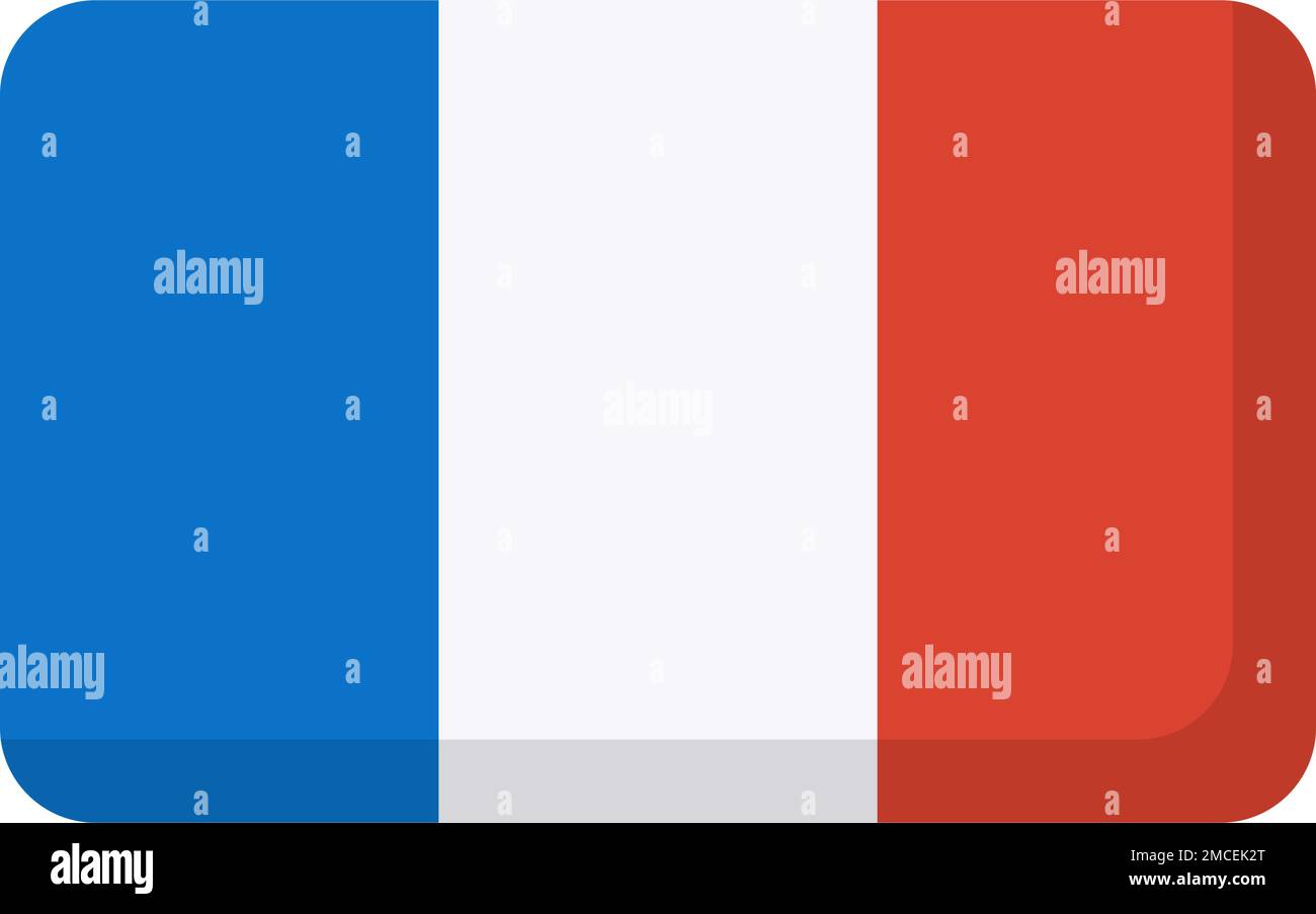 Modern French flag icon. France. Editable vector Stock Vector Image ...