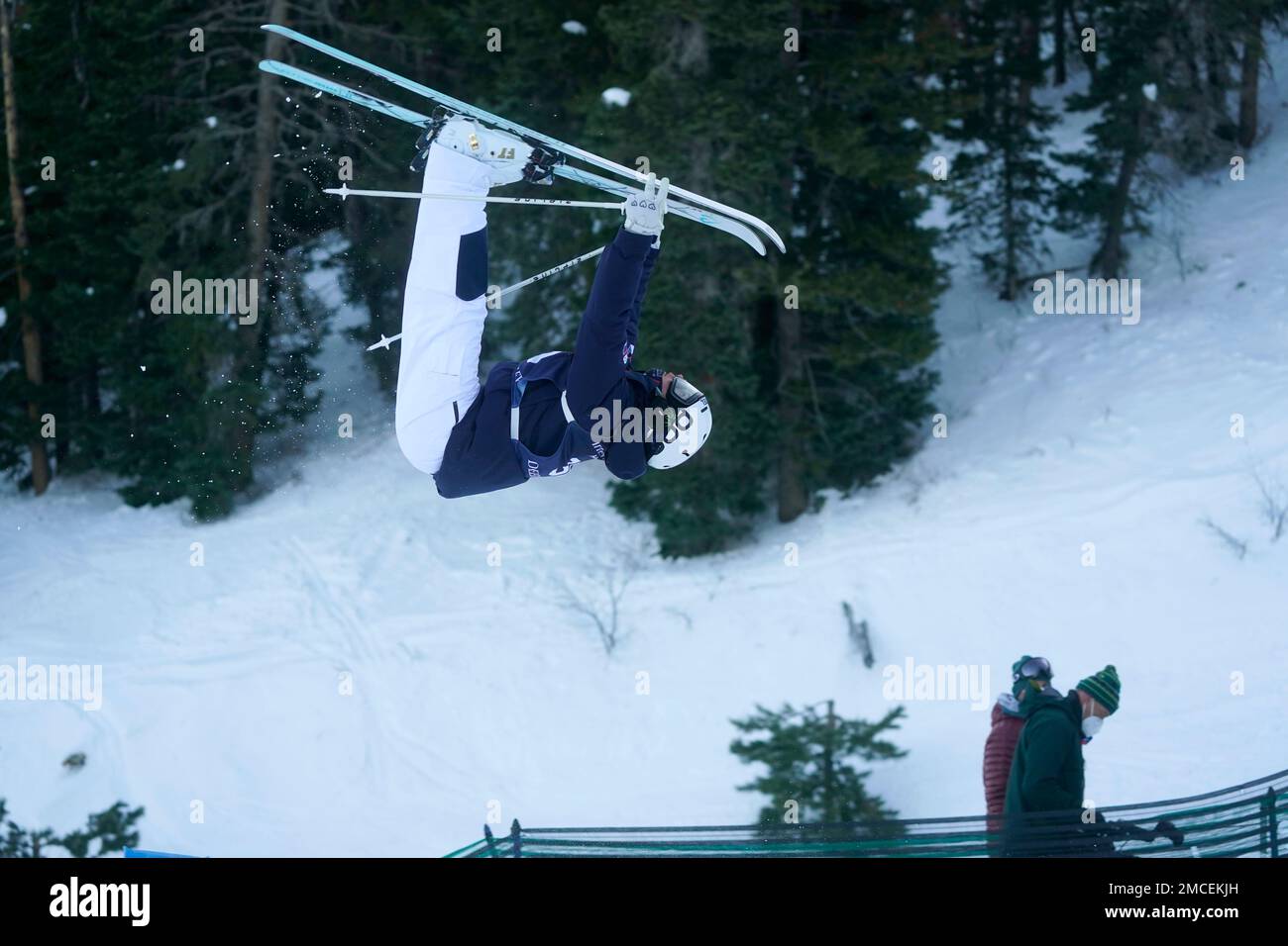 United States' Madison Hogg competes in a World Cup freestyle moguls ...