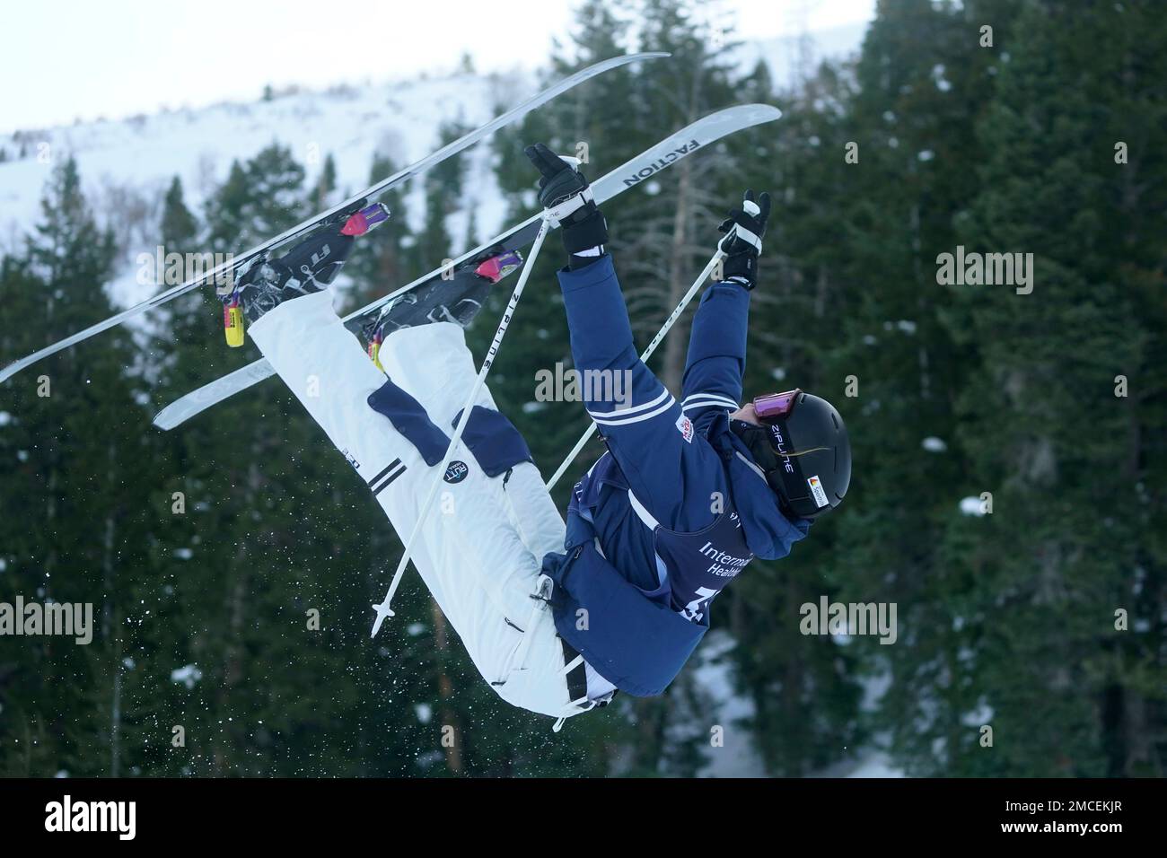 China's Li Nan competes in a World Cup freestyle moguls competition at ...