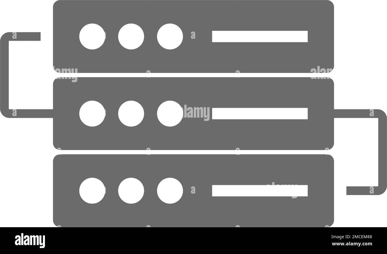 Flat design server icon. Computer and software. Editable vector Stock ...