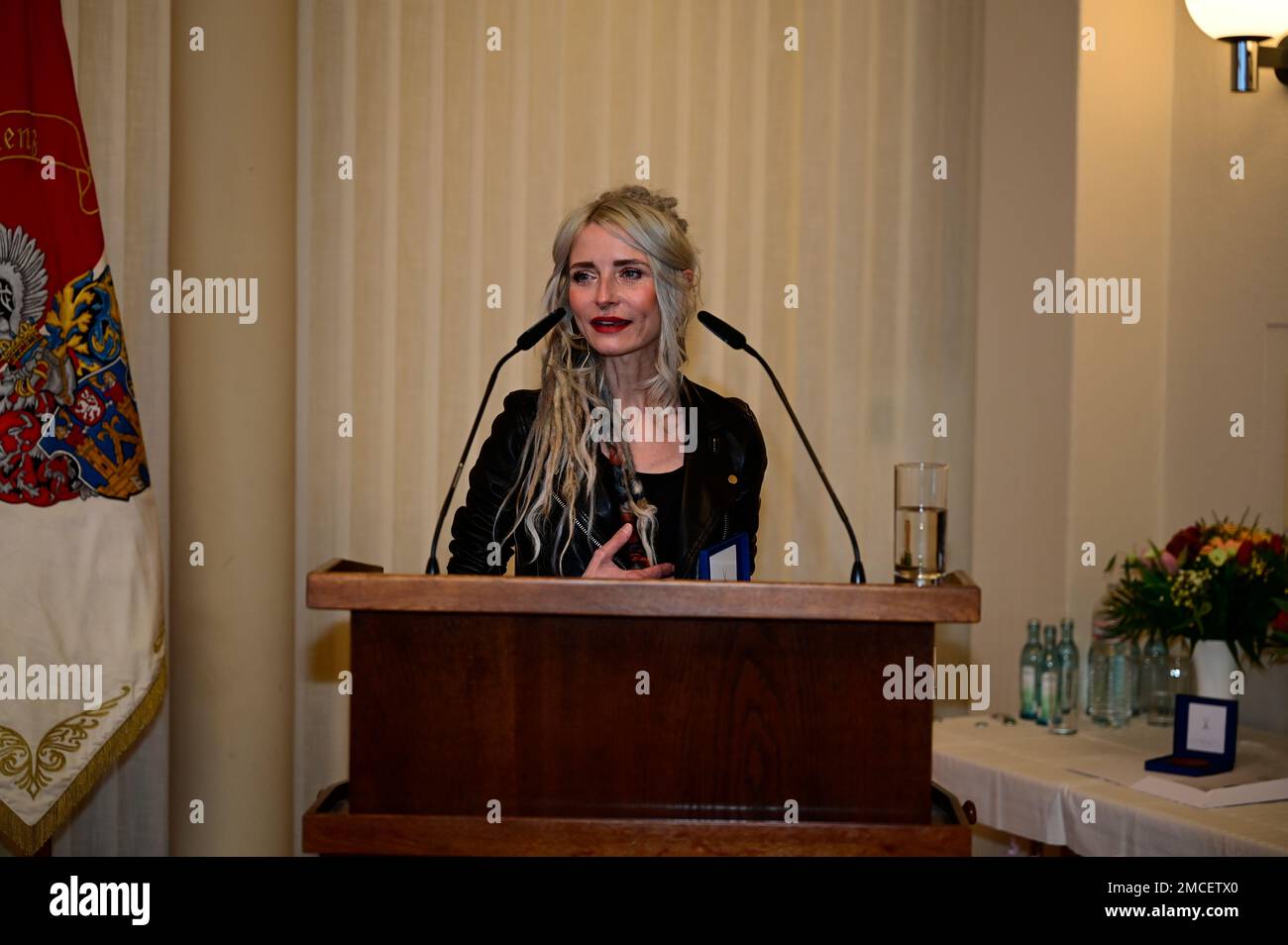 Sarah Lesch bei der Preisverleihung des Lessing-Förderpreises 2023 im ...