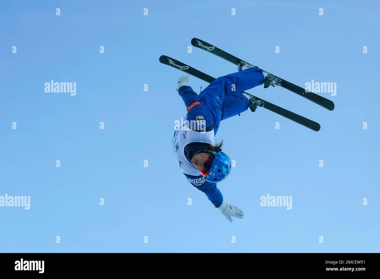 United States' Dani Loeb competes in a World Cup freestyle aerials ...