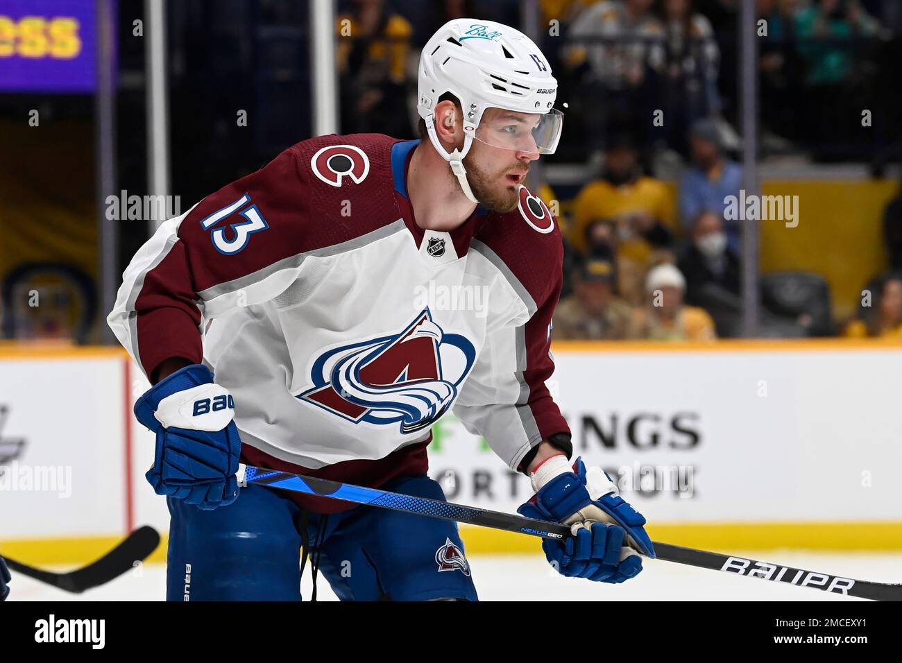 Colorado Avalanche right wing Valeri Nichushkin (13) plays against the ...