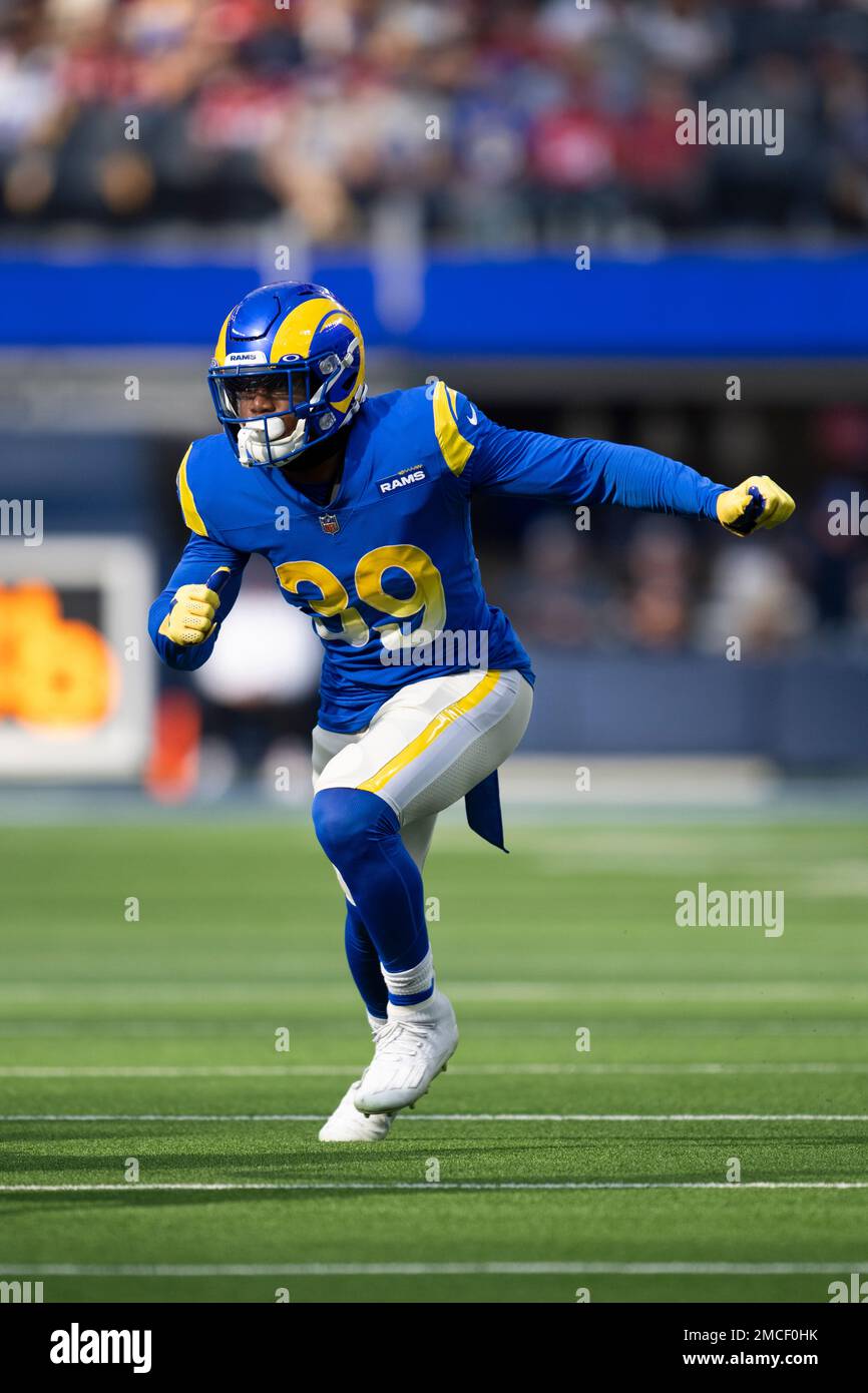 Los Angeles Rams safety Antoine Brooks Jr. (39) runs during an NFL ...