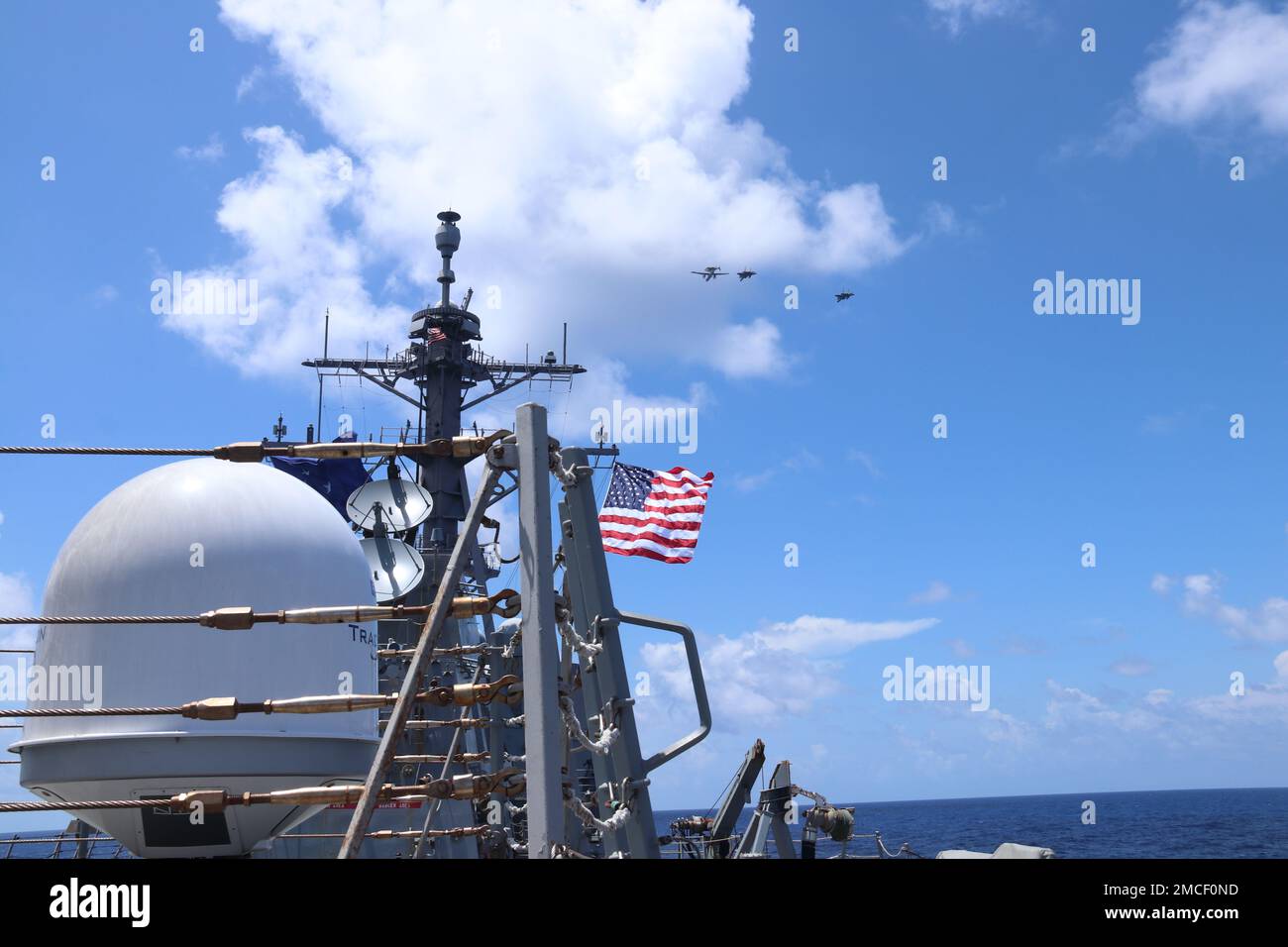 ATLANTIC OCEAN (June 30, 2022) Two U.S. Air Force F-15C Eagles and a U ...