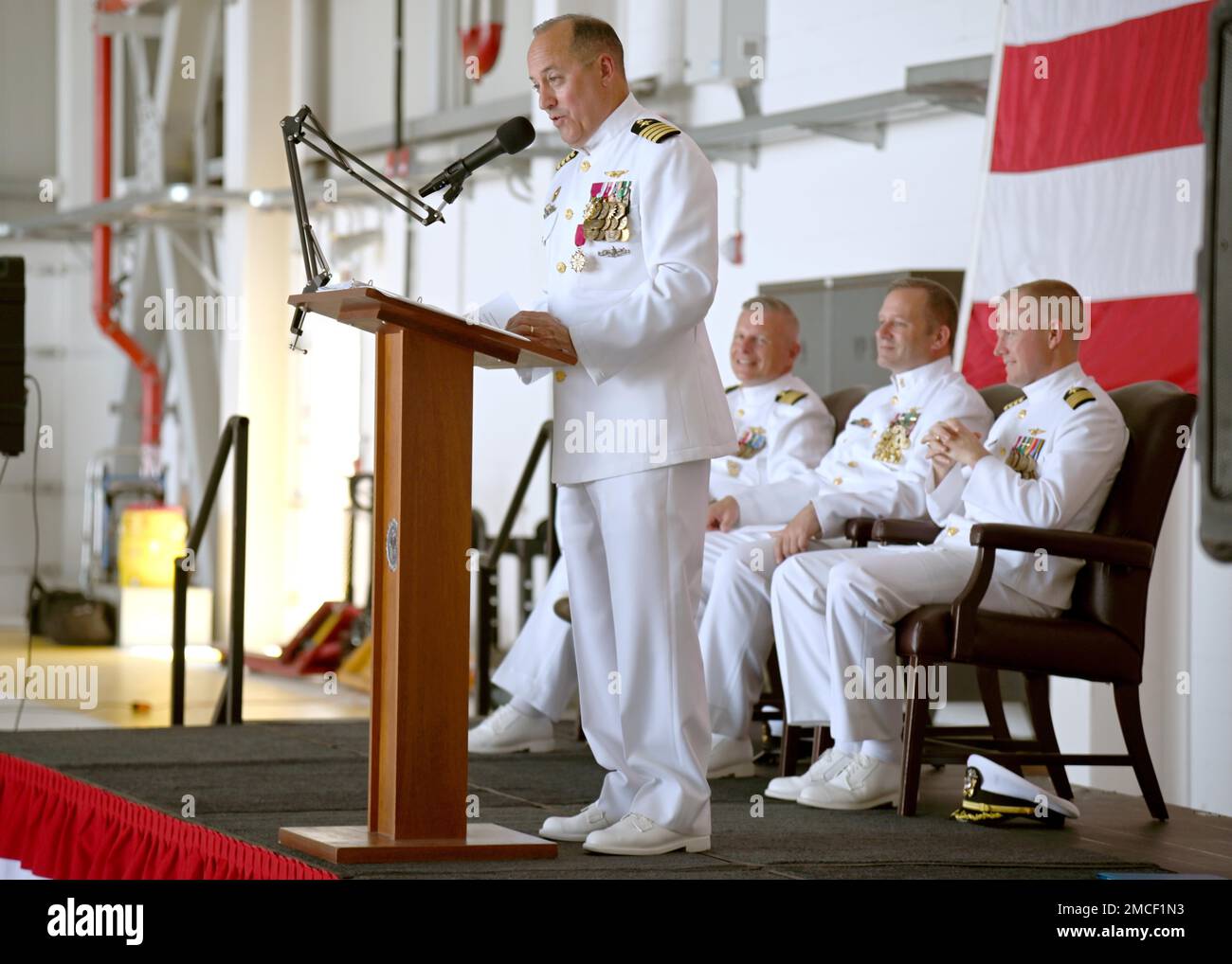 220630-N-OX321-2256 NAVAL AIR STATION SIGONELLA, Italy (June 30, 2022) – Capt. Timothy Thompson ...