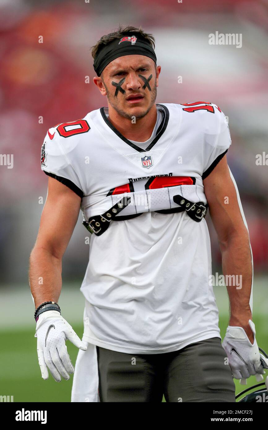 Tampa Bay Buccaneers wide receiver Scott Miller (10) walks off the ...