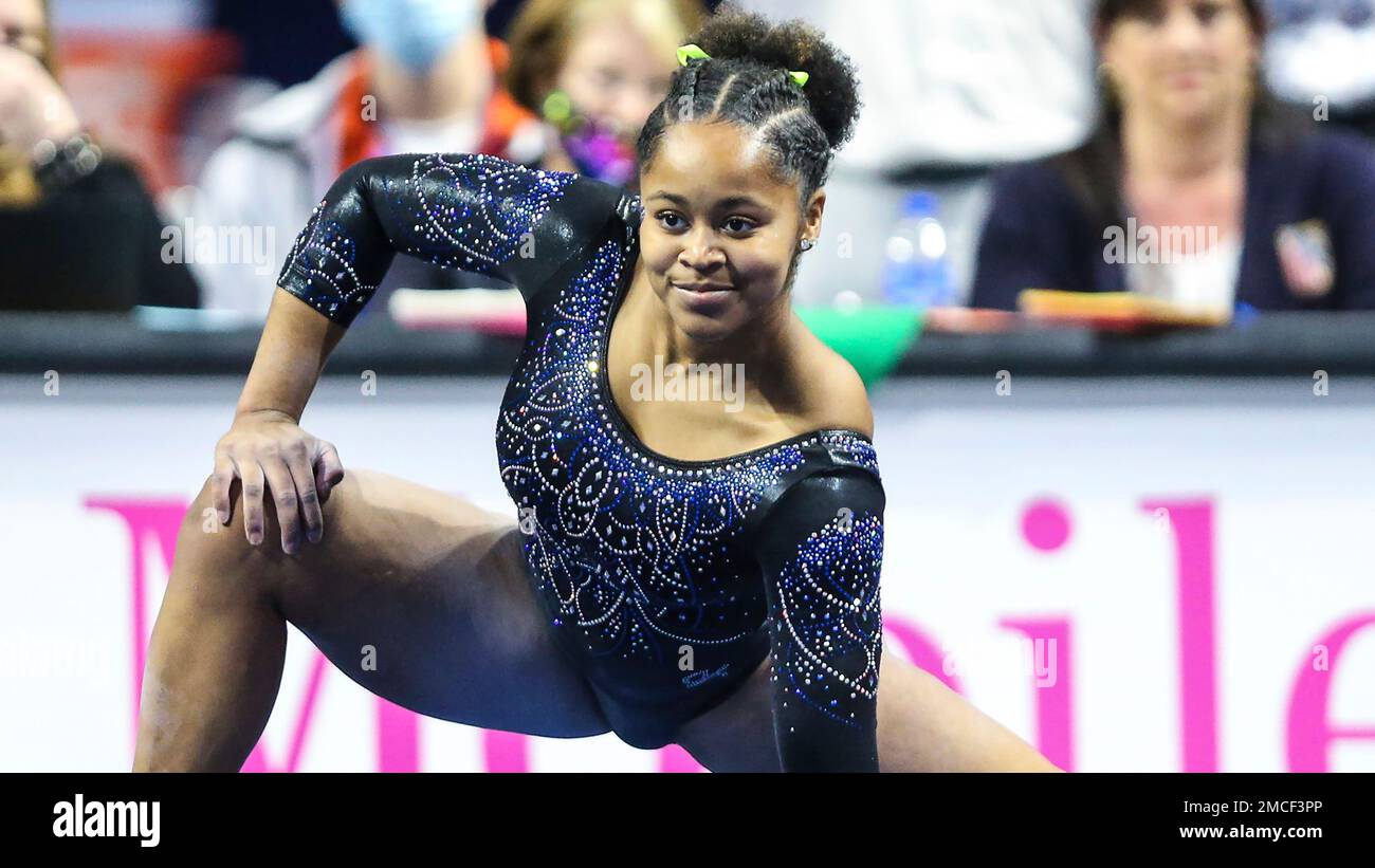Florida's Sloane Blakely competes in the floor exercise during an NCAA ...