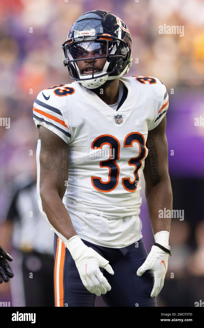 Chicago Bears cornerback Jaylon Johnson (33) during an NFL football ...