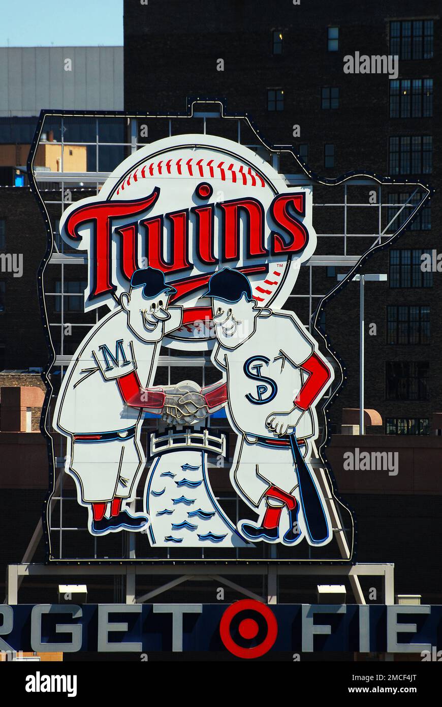 Minnesota Twin mascots Minnie and Paul adorn Target Field Stock Photo ...