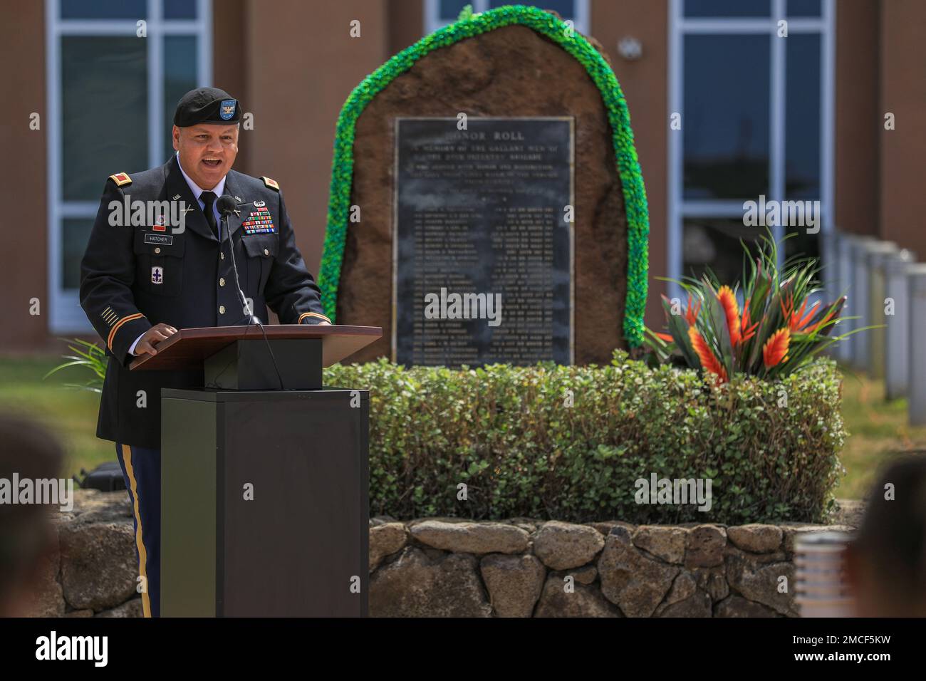 Hawaii Army National Guard Col. David R. Hatcher II, commander of the ...