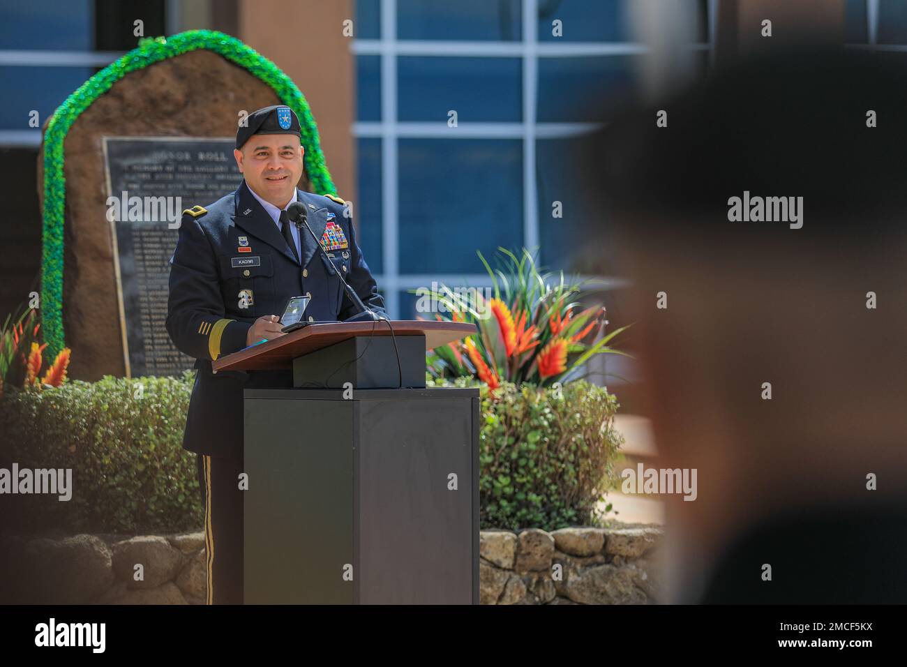Hawaii Army National Guard Brig. Gen. Moses Kaoiwi Jr., director of ...