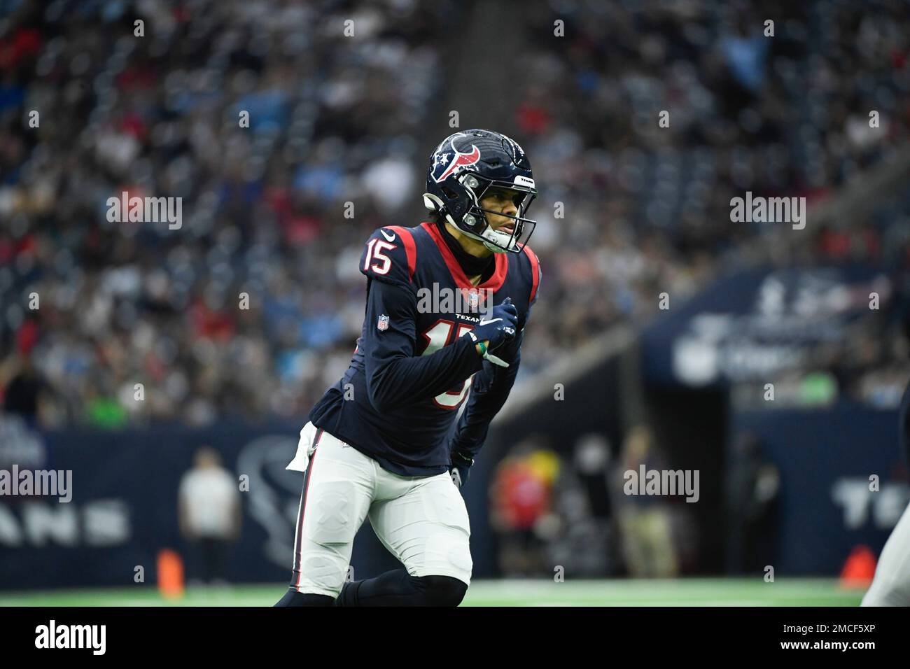 Houston Texans wide receiver Chris Moore (15) runs a route against the ...