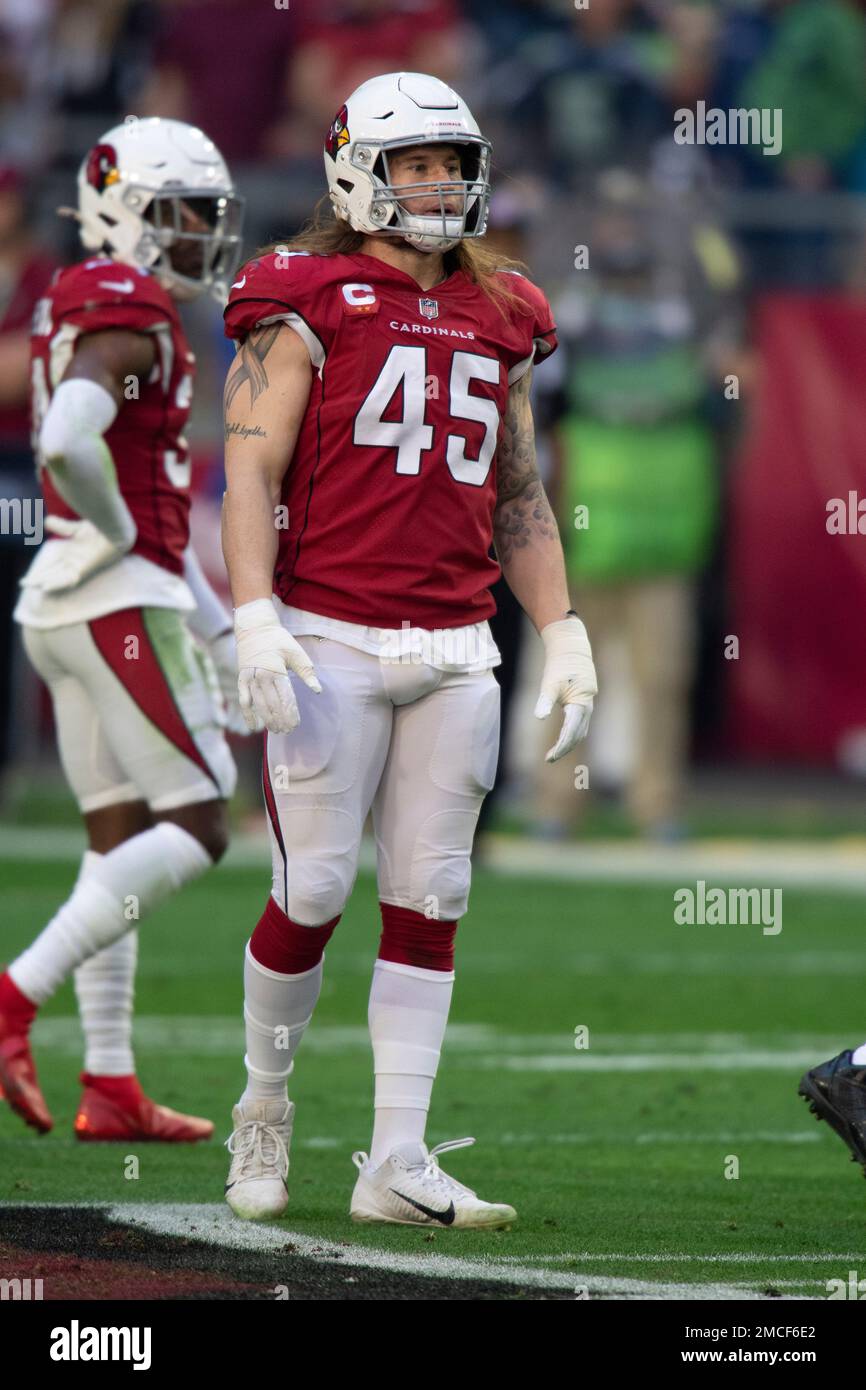 Arizona Cardinals linebacker Dennis Gardeck (45) playing the Seattle ...
