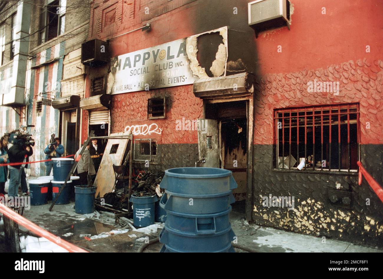 FILE — The charred facade of the Happy Land Social Club, in the Bronx ...