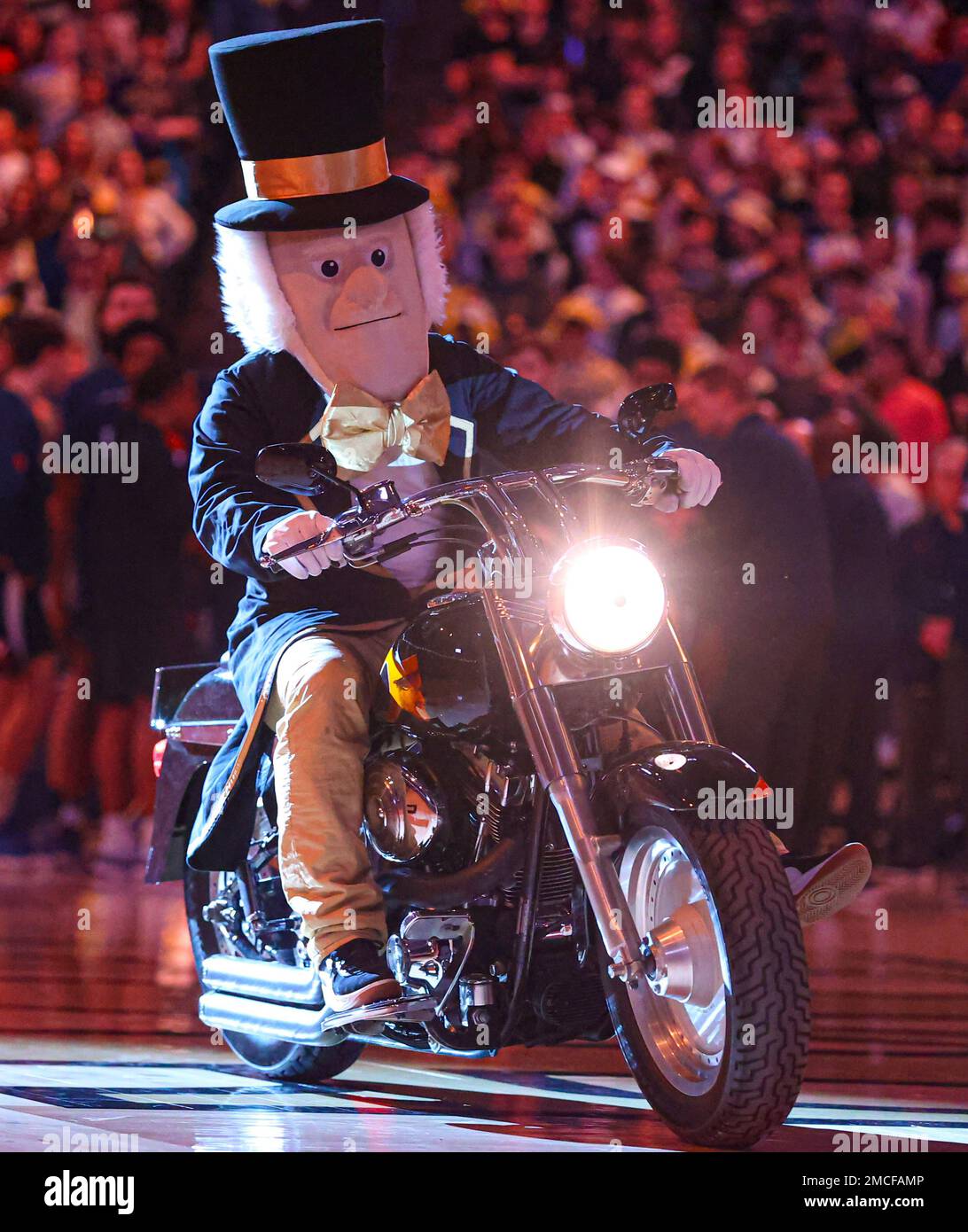 January 21, 2023: Wake Forest mascot on motorcycle before game. NCAA ...