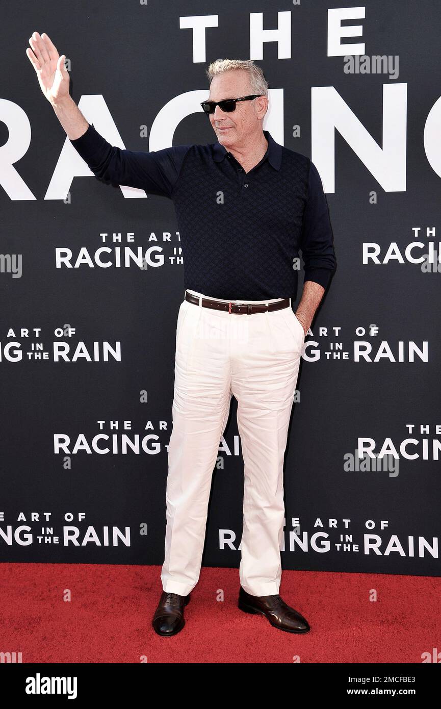 FILE - Kevin Costner attends the premiere of "The Art of Racing in the ...