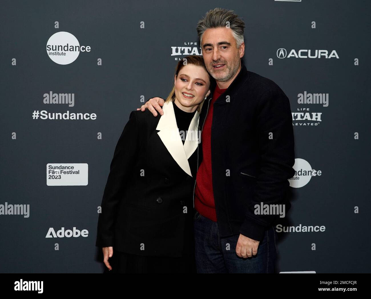 William Oldroyd, right, director/producer of "Eileen," poses with cast ...